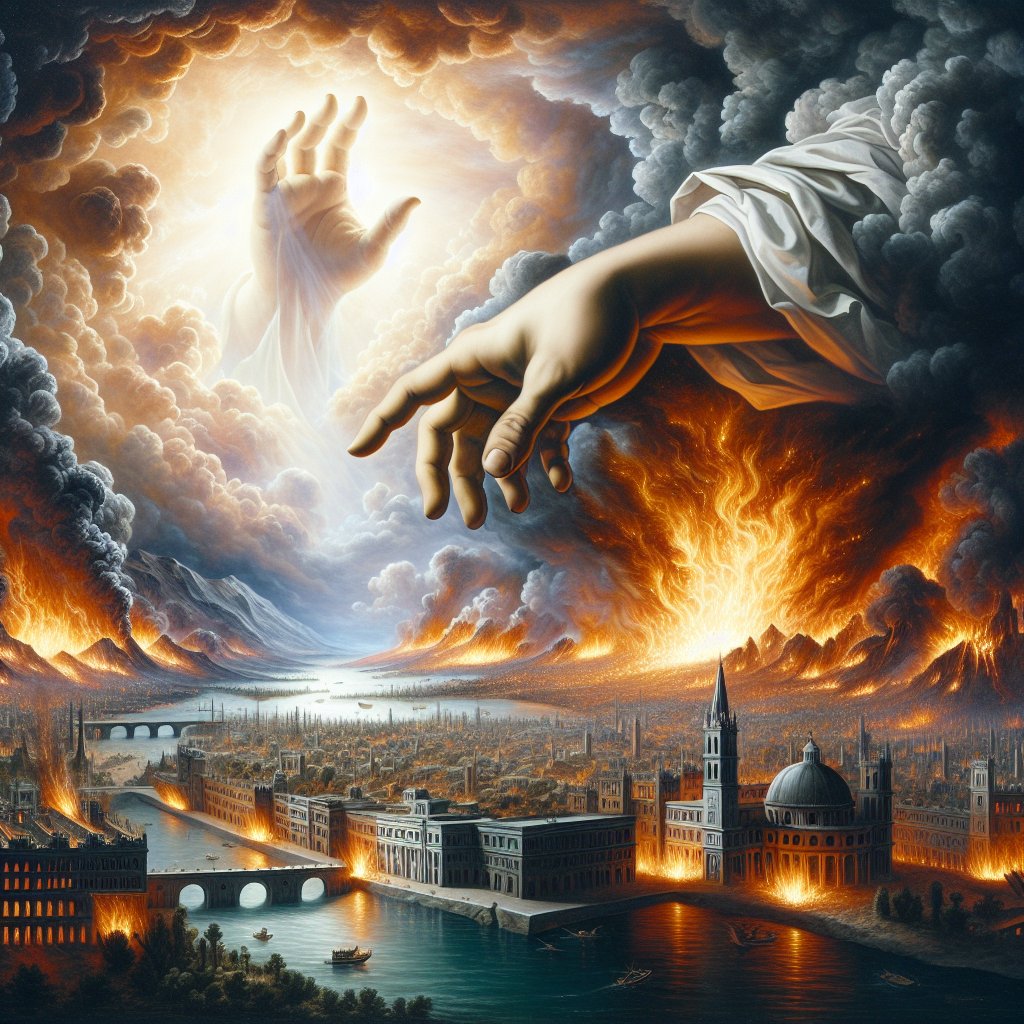 "A blazing fire cons | Bible Art