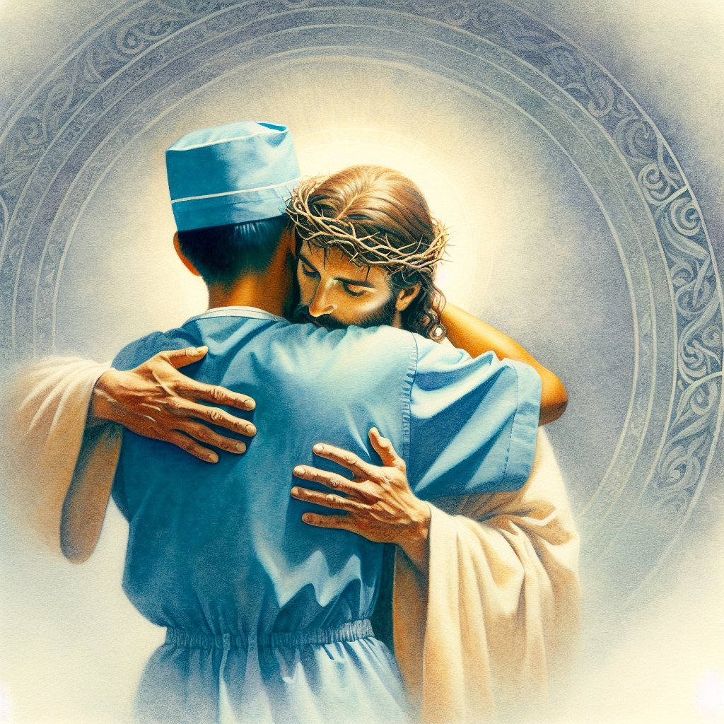 Back of Nurse wearin | Bible Art