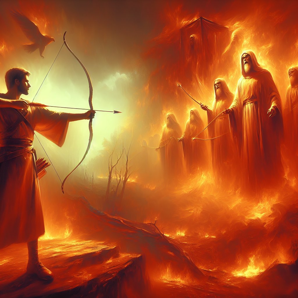Like an enemy he has | Bible Art