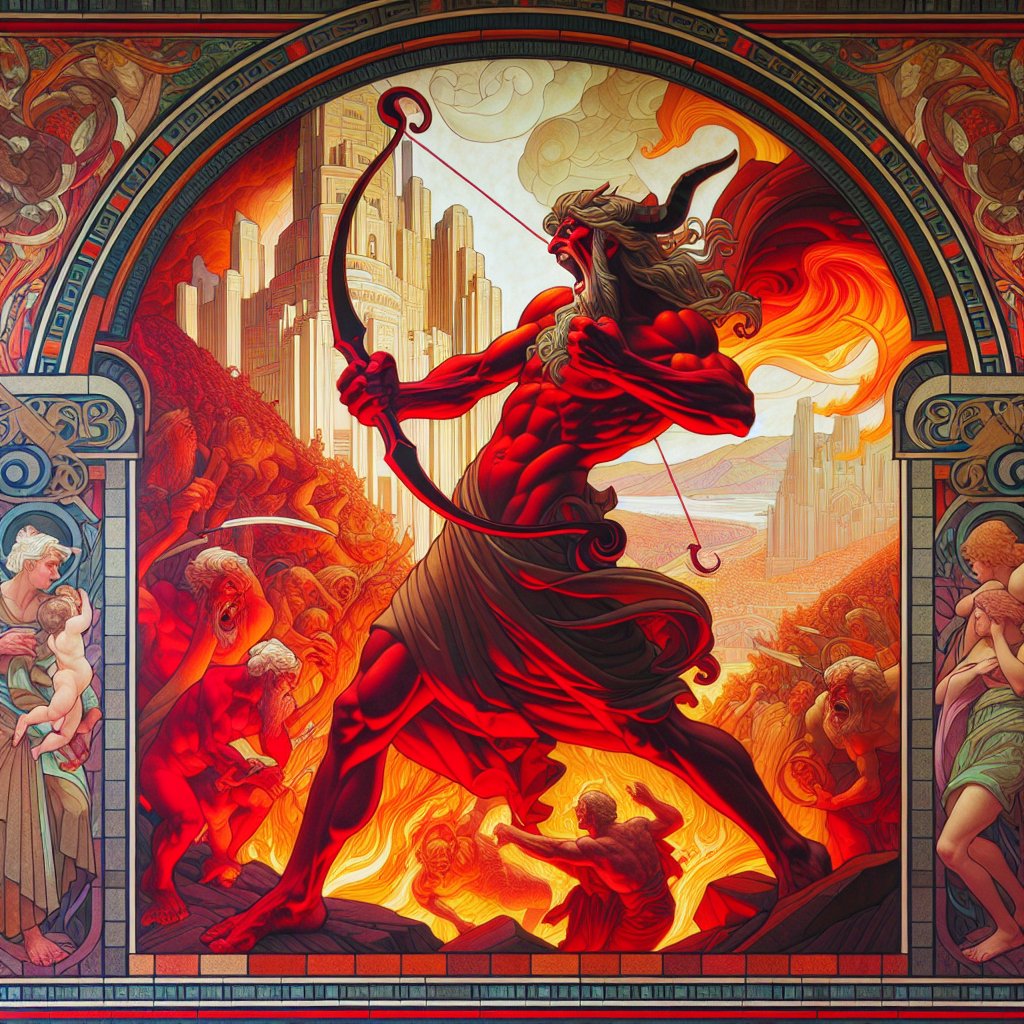 "A menacing figure, | Bible Art