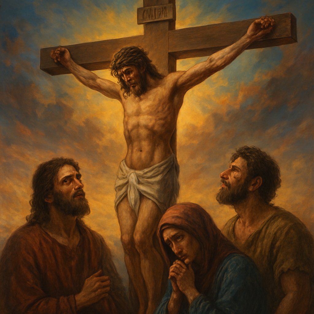 Jesus on the cross w | Bible Art
