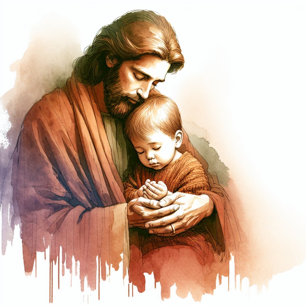 Jesus took a little | Bible Art