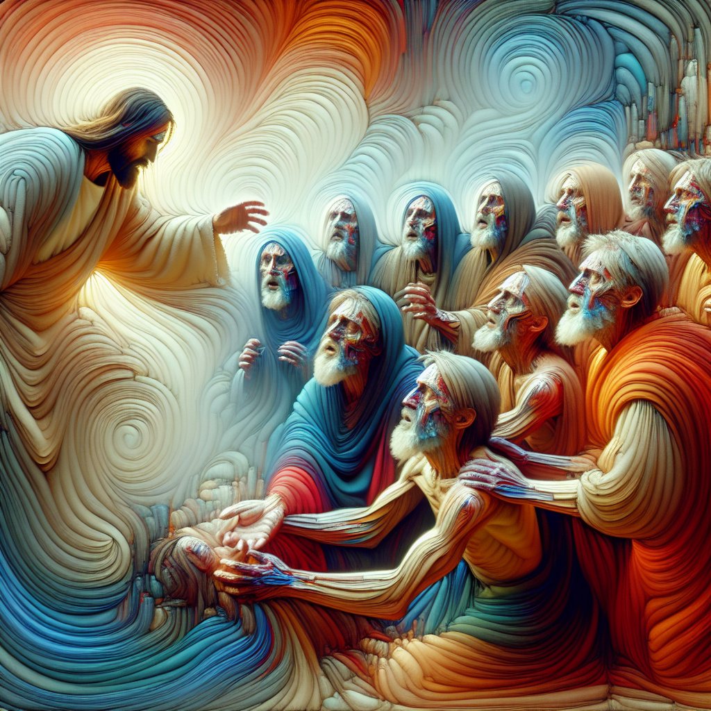 Jesus heals the lepe | Bible Art