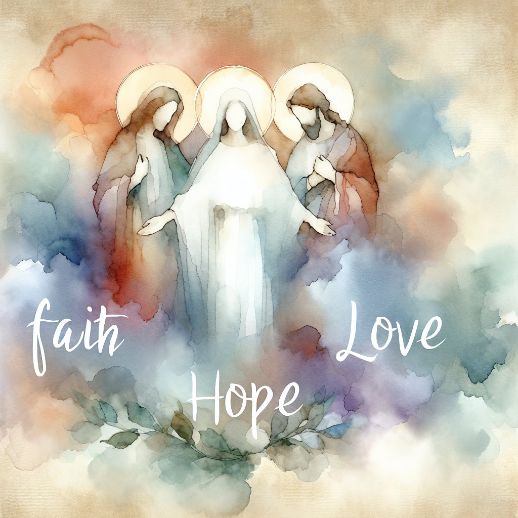Geloof hoop liefde | Bible Art