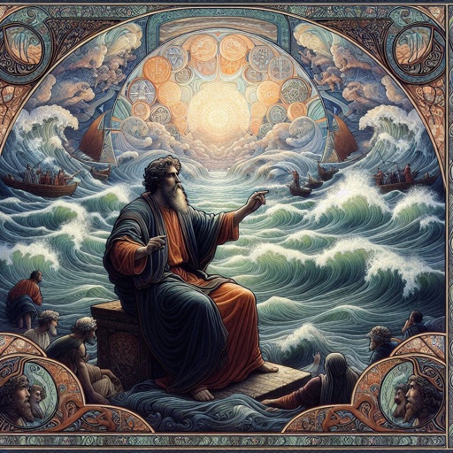 Jesus Calms The Storm Artwork | Bible Art