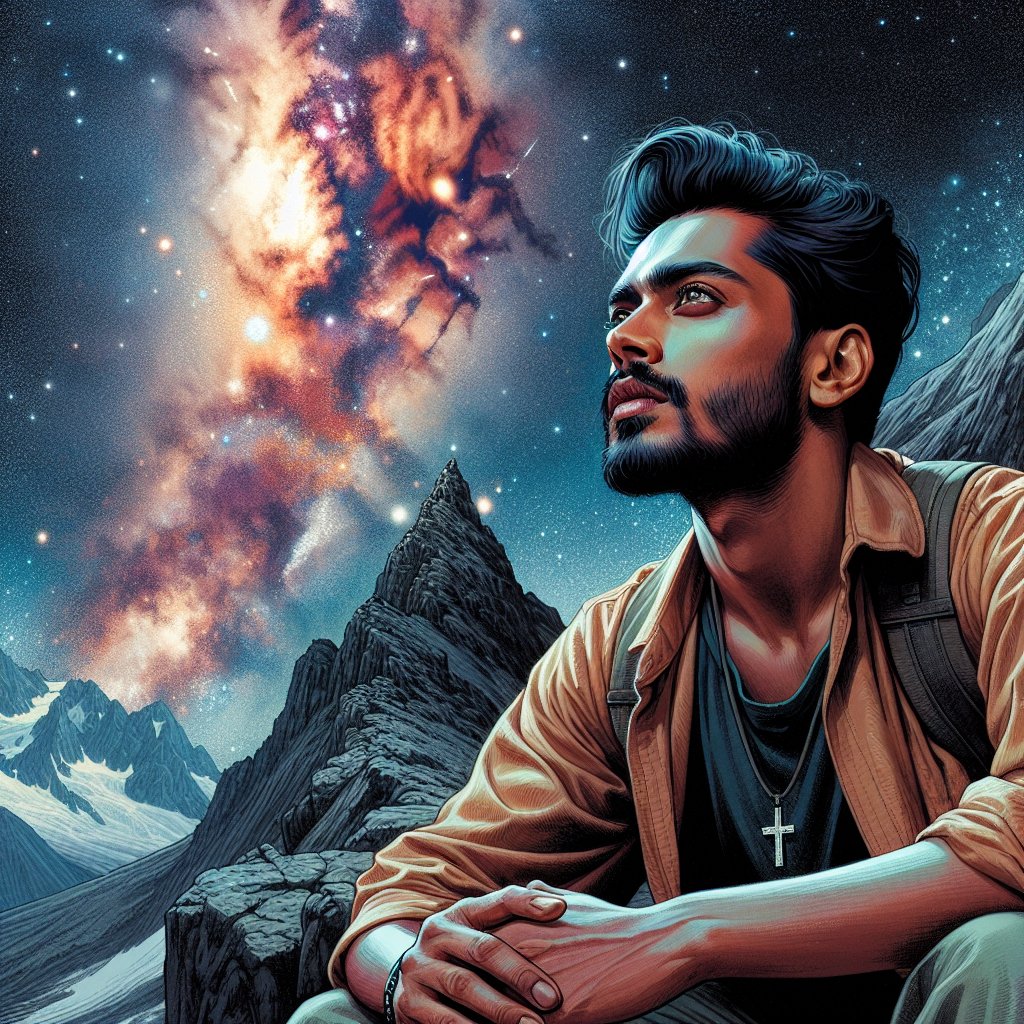 A man gazing out int | Bible Art