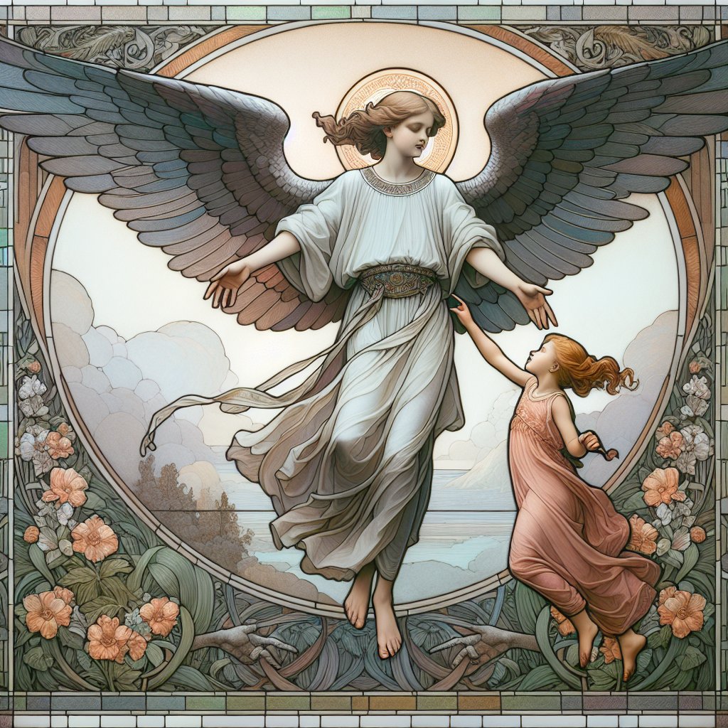 Guardian Angel flyin | Bible Art
