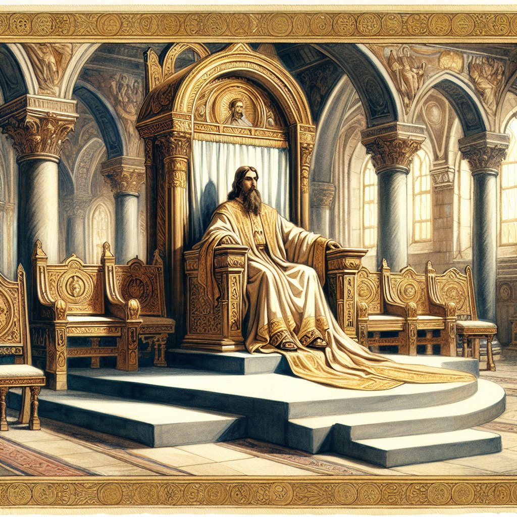 The Lord sitting on | Bible Art