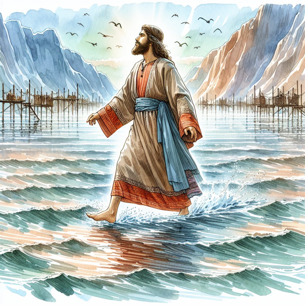 Walking on water | Bible Art