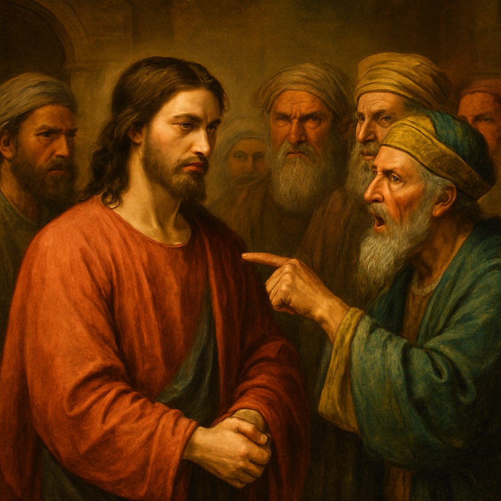 Pharisees angry with | Bible Art