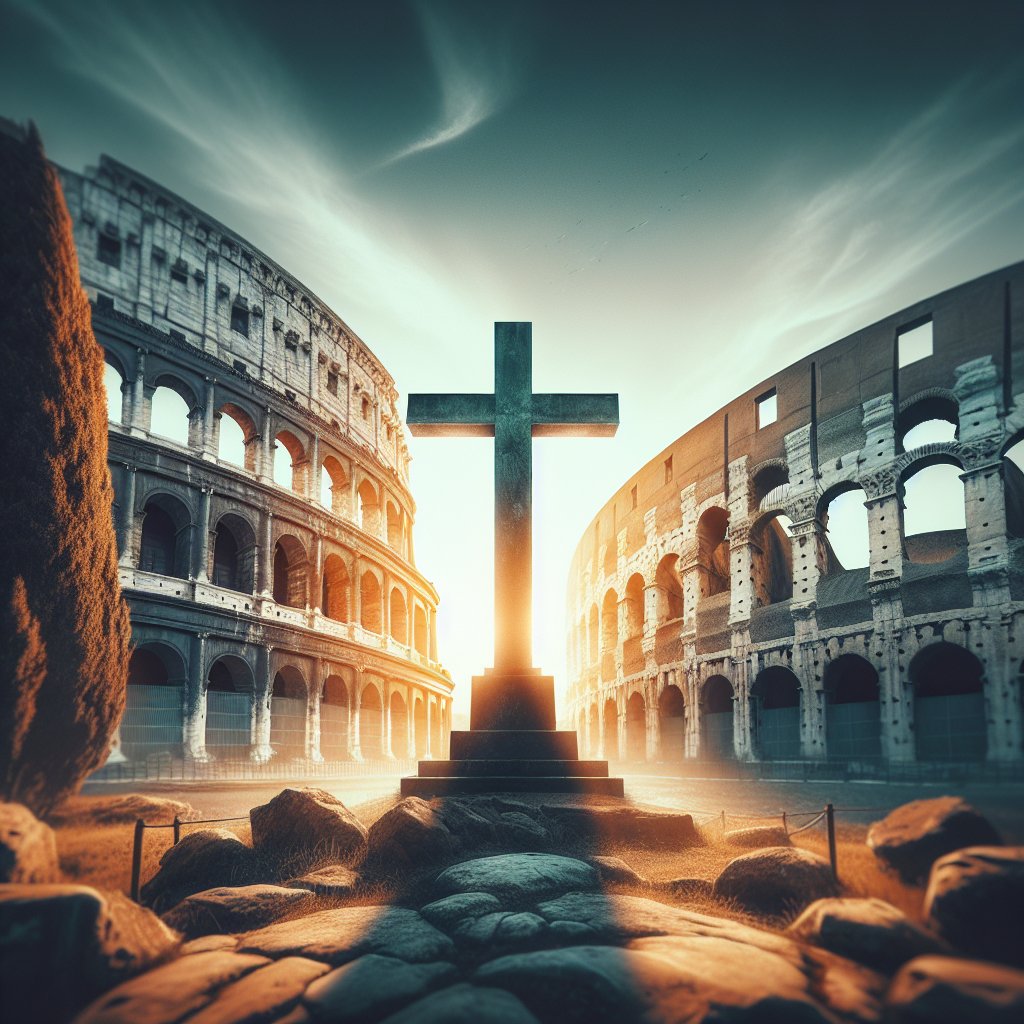 A cross standing in | Bible Art