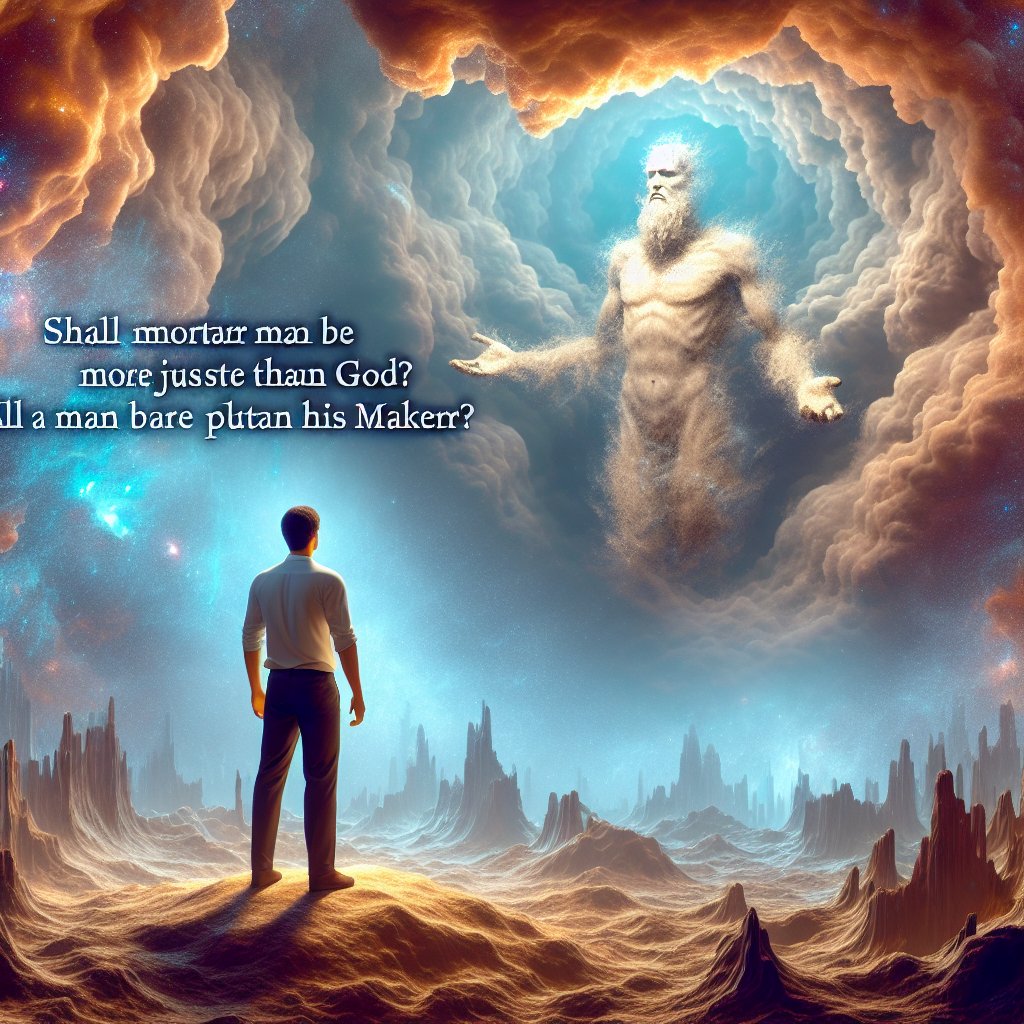 What Does Job 4 17 Mean Bible Art