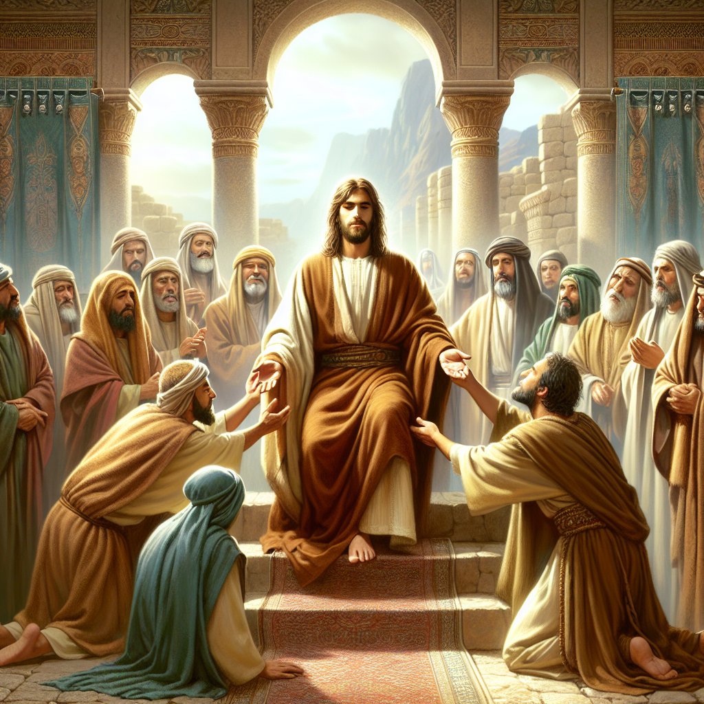 the Jews hand Jesus | Bible Art