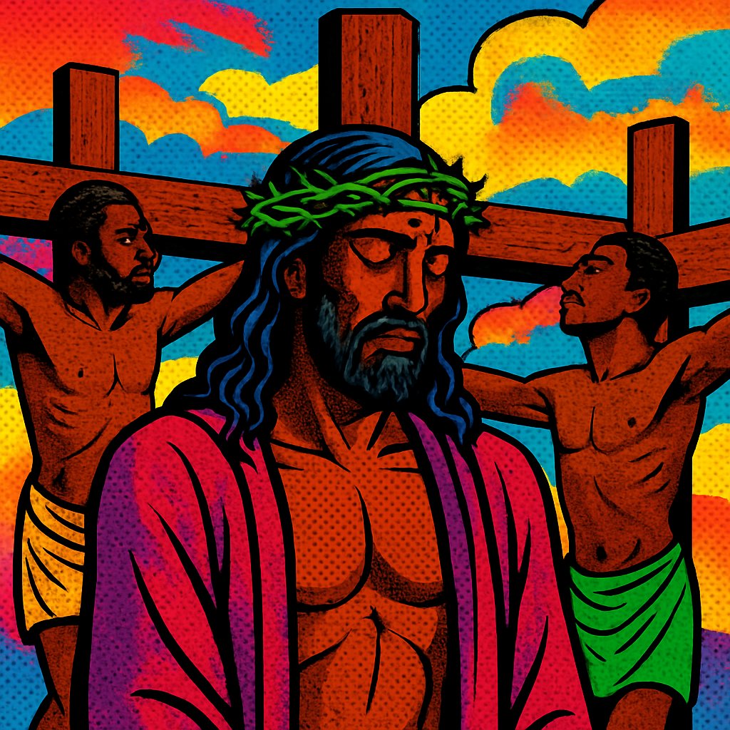 Jesus and the thieve | Bible Art