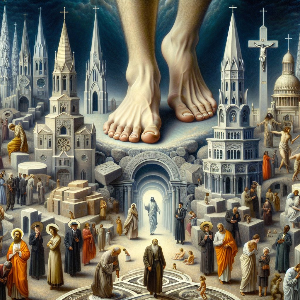 Jesus feet walking i | Bible Art