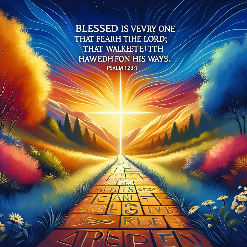 Psalms 128 1 Devotional The Blessings Of God Fearing Living Bible Art