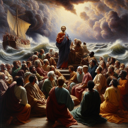 Jesus Calms The Storm Artwork | Bible Art