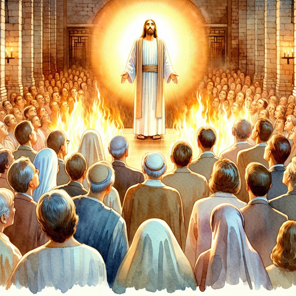 fire above the peopl | Bible Art