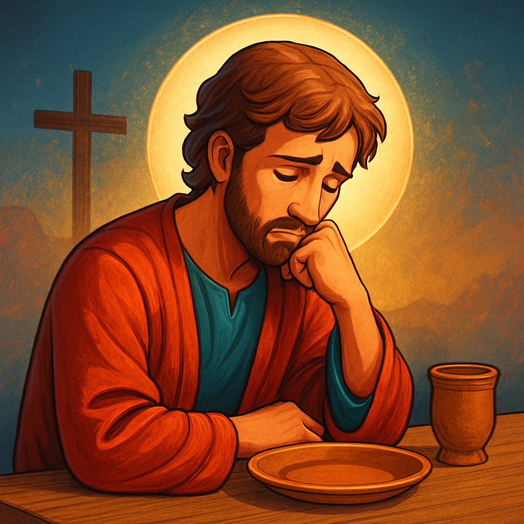 Cartoon, men Fasting | Bible Art