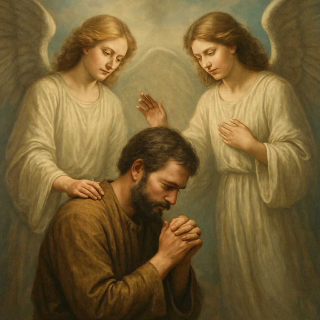Angels ministering a | Bible Art