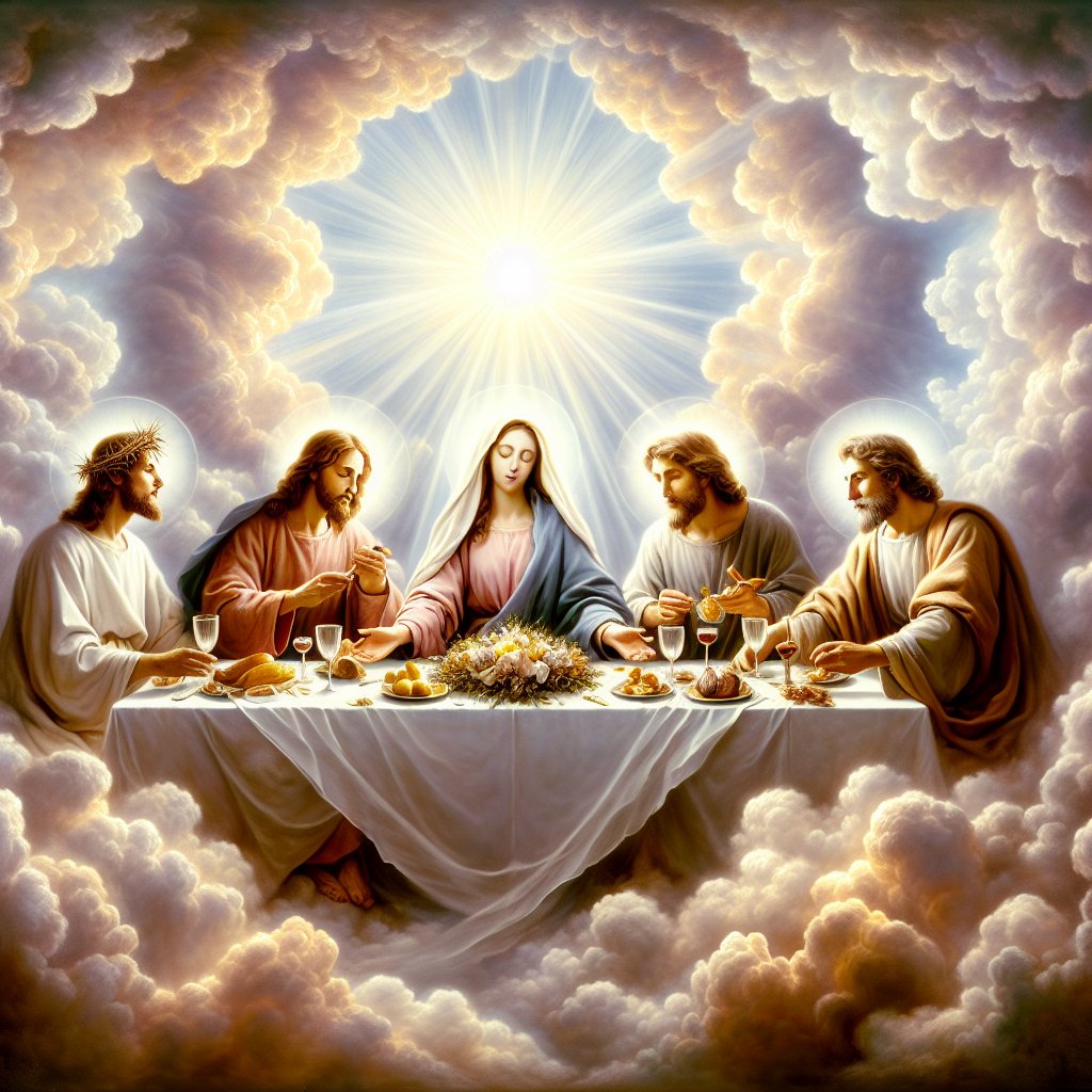 Jesus eating with Ma | Bible Art