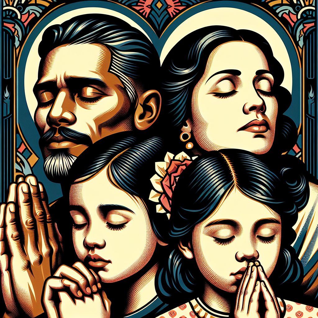 family praying toget | Bible Art