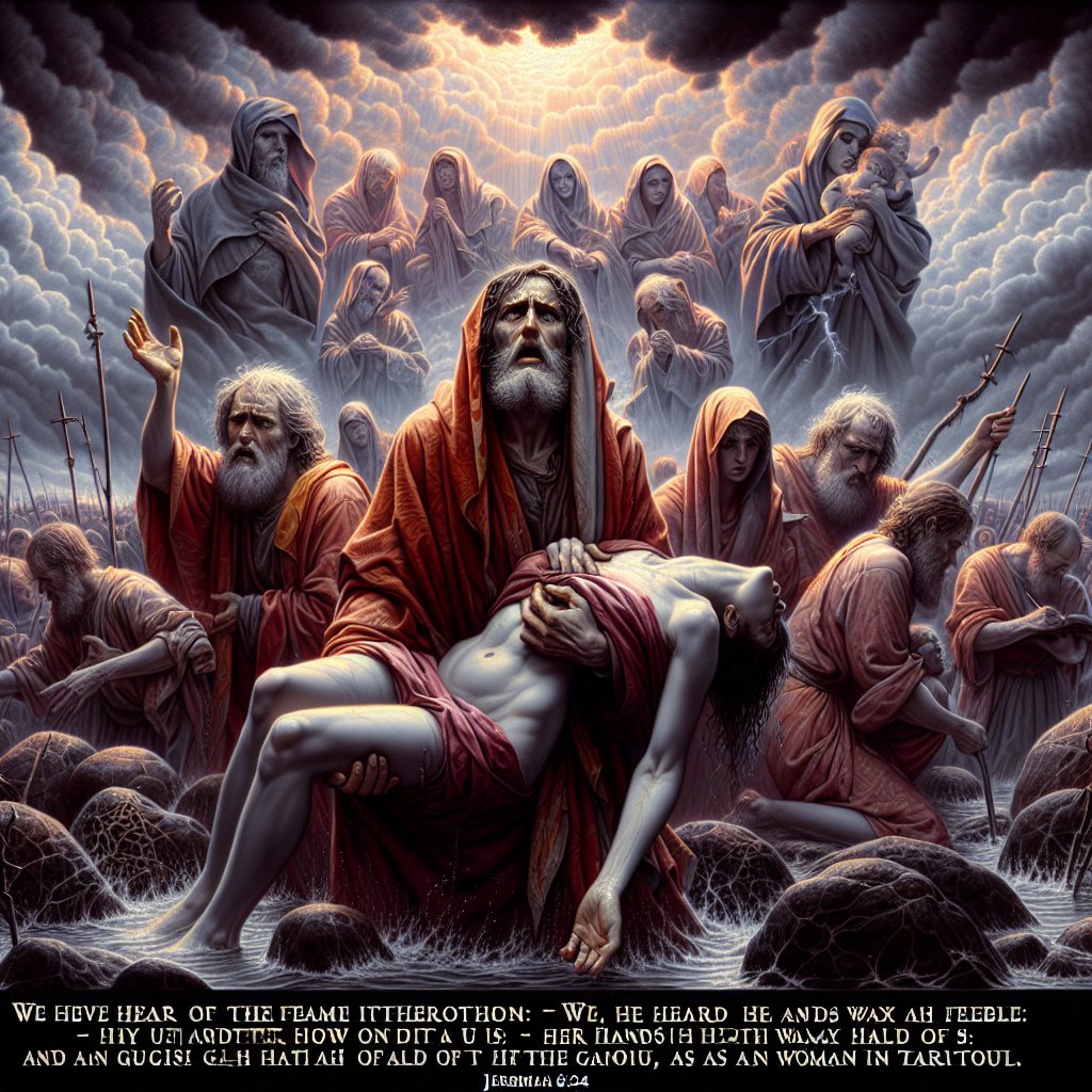 What does Jeremiah 6:24 mean? | Bible Art