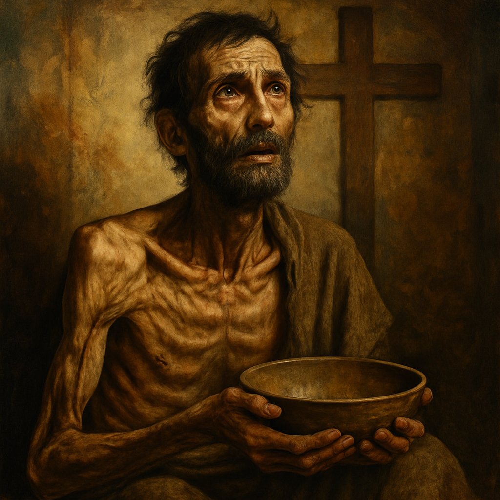 hungry, starving, em | Bible Art