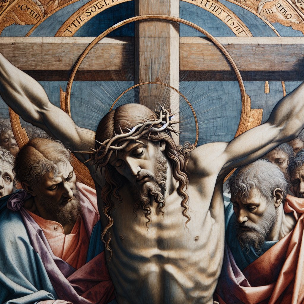 Cross with Jesus and | Bible Art