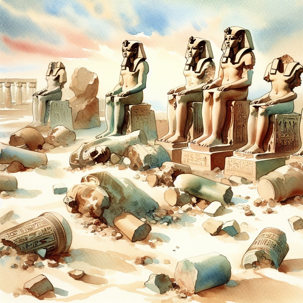 idols of Egypt fall | Bible Art