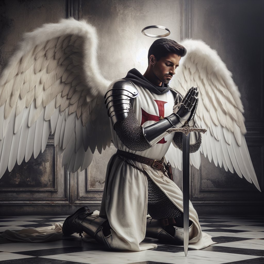 templar knight kneel | Bible Art