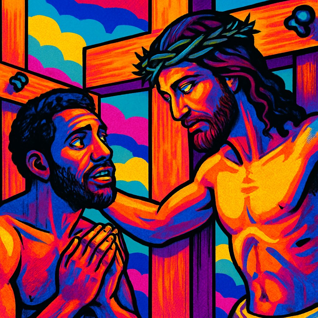 Jesus forgiving the | Bible Art
