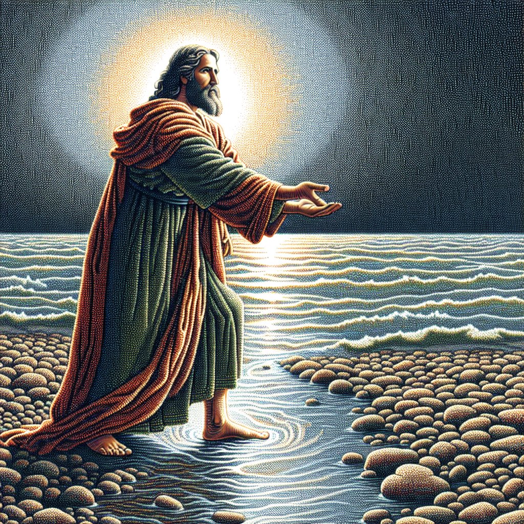 Moses parting the Re | Bible Art