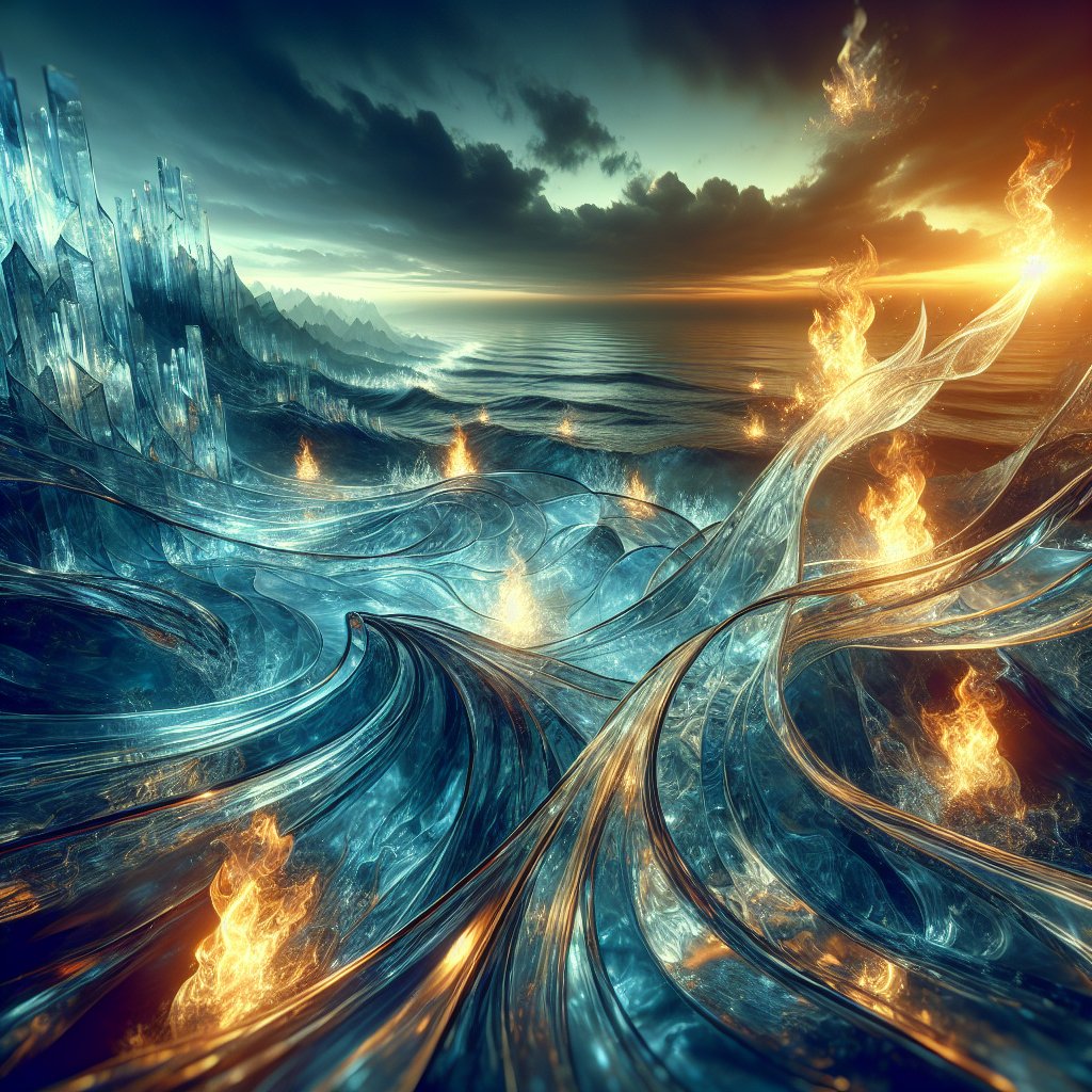 Sea of glass mixed w | Bible Art