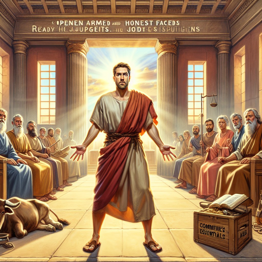 1 Samuel 12:3 Devotional: A Call to Integrity and Restoration | Bible Art