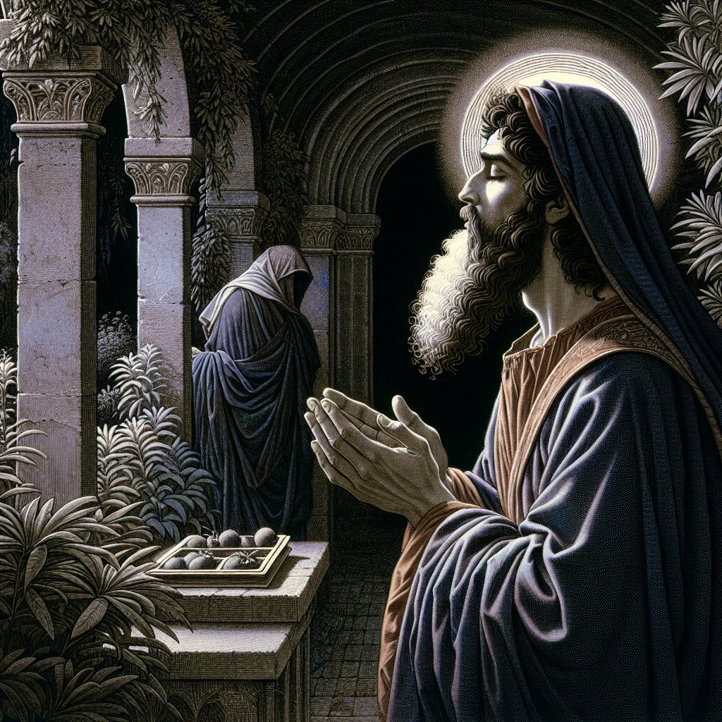 Jesus prays in the g | Bible Art
