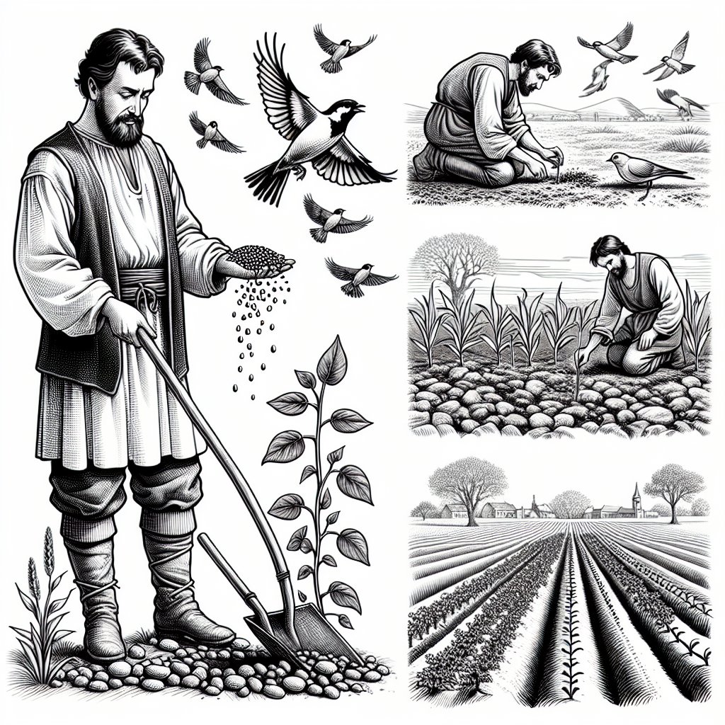 5“A farmer went out | Bible Art