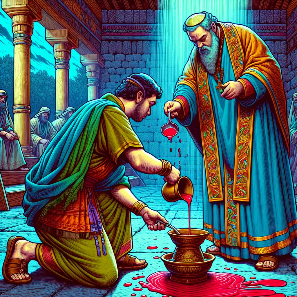 What does Leviticus 16:14 mean? | Bible Art