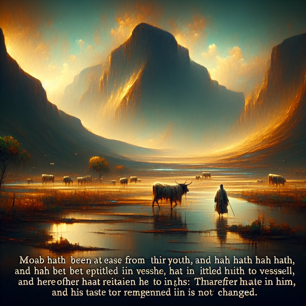 Jeremiah 48:11 Artwork | Bible Art