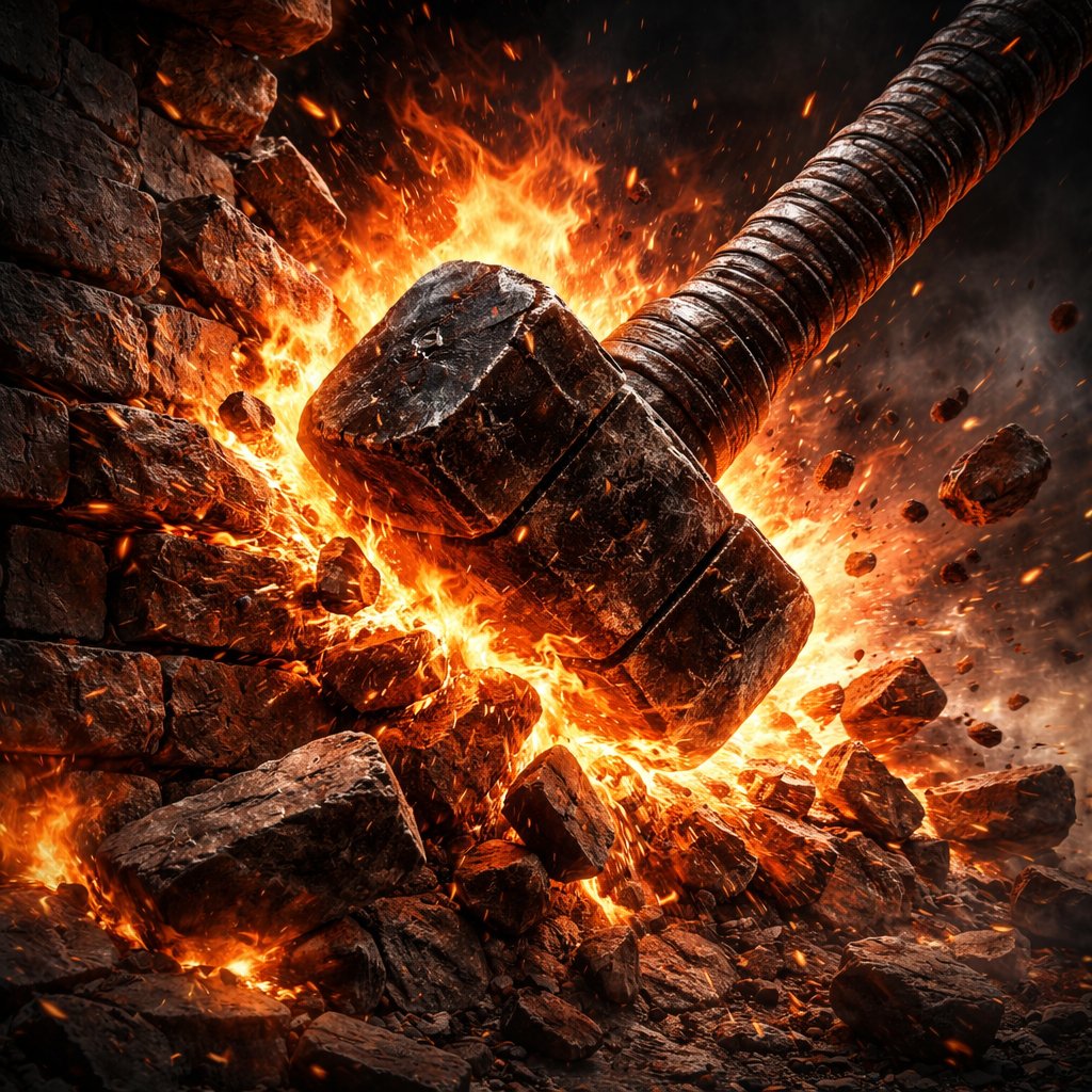 A hammer in fire dem | Bible Art