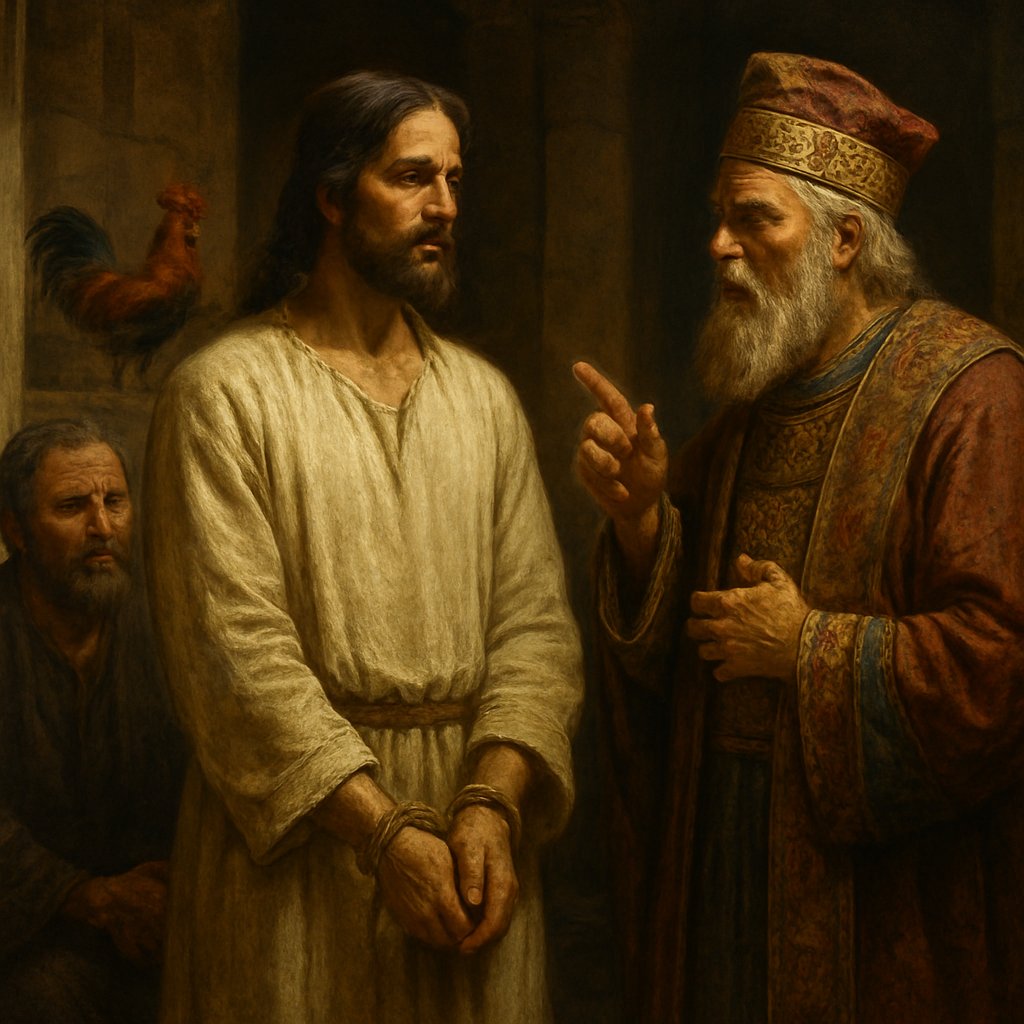 Jesus on trial stand | Bible Art