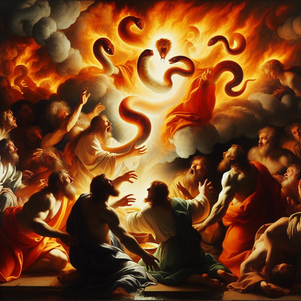 the Lord sent fiery | Bible Art