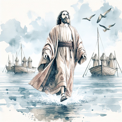 Peter Walking On Water Artwork | Bible Art