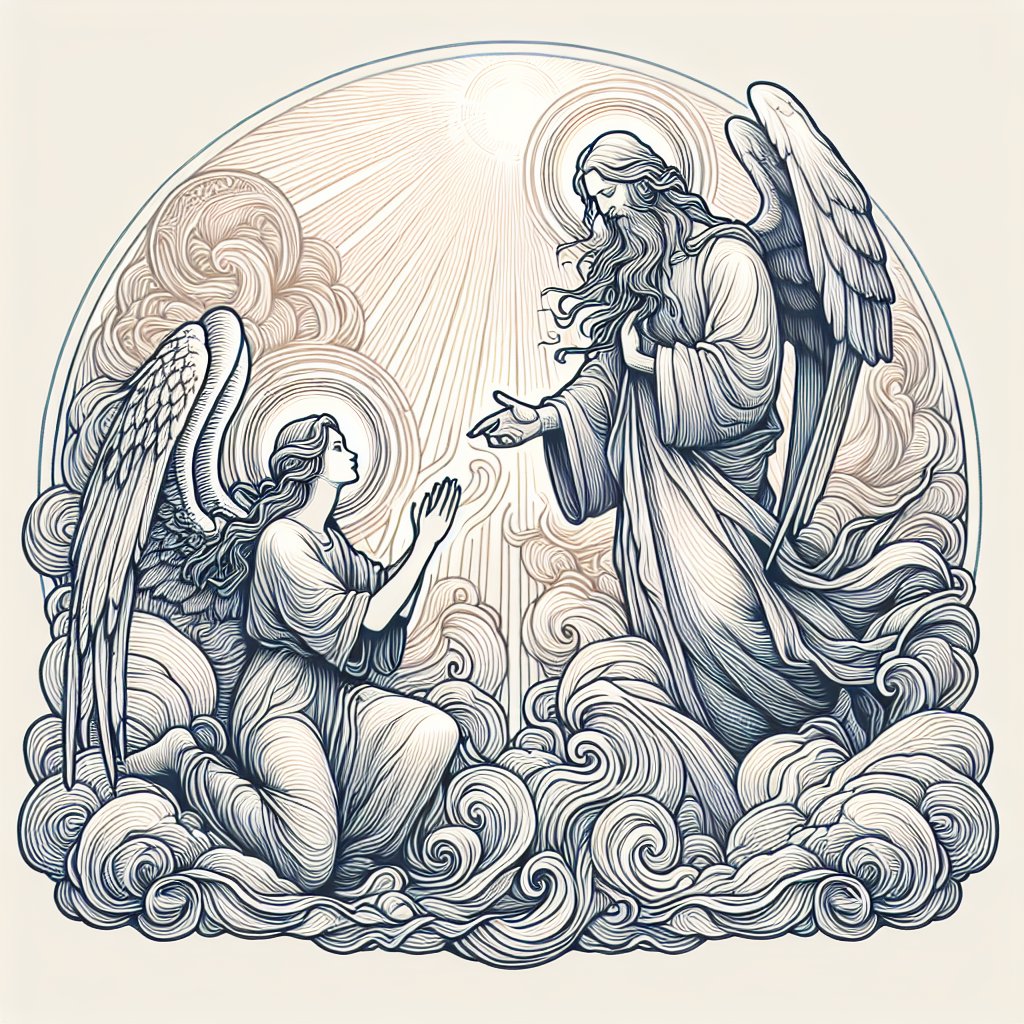god and angel | Bible Art