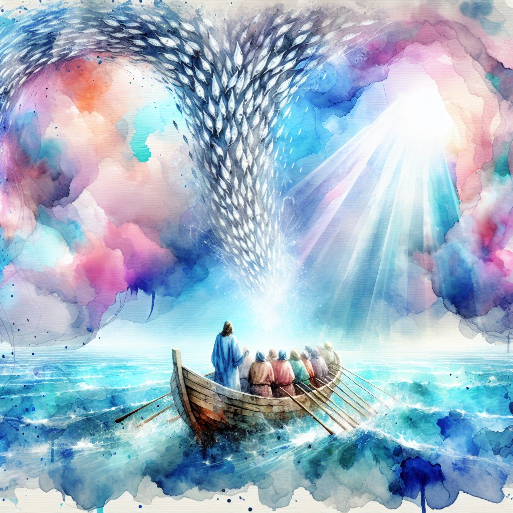 Luke 5:6-7 Artwork | Bible Art