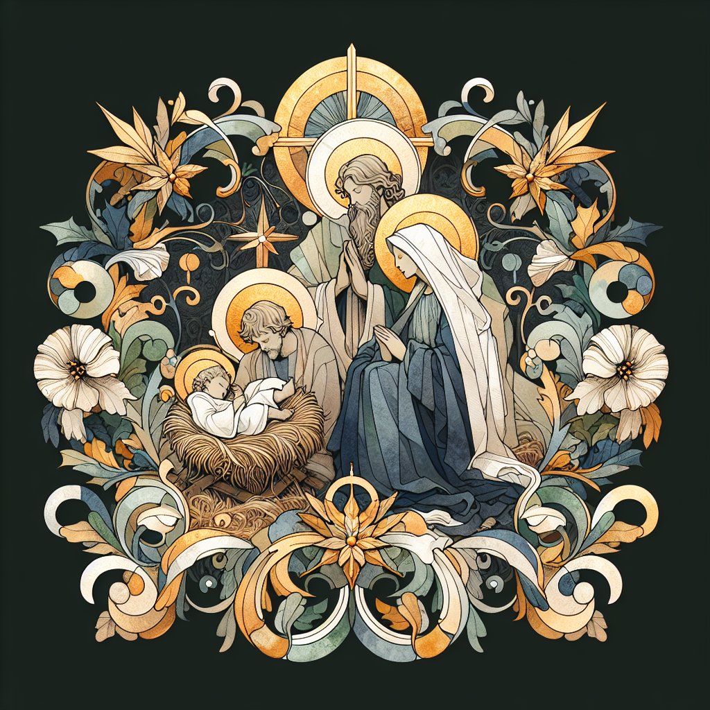 The Nativity with Ma | Bible Art
