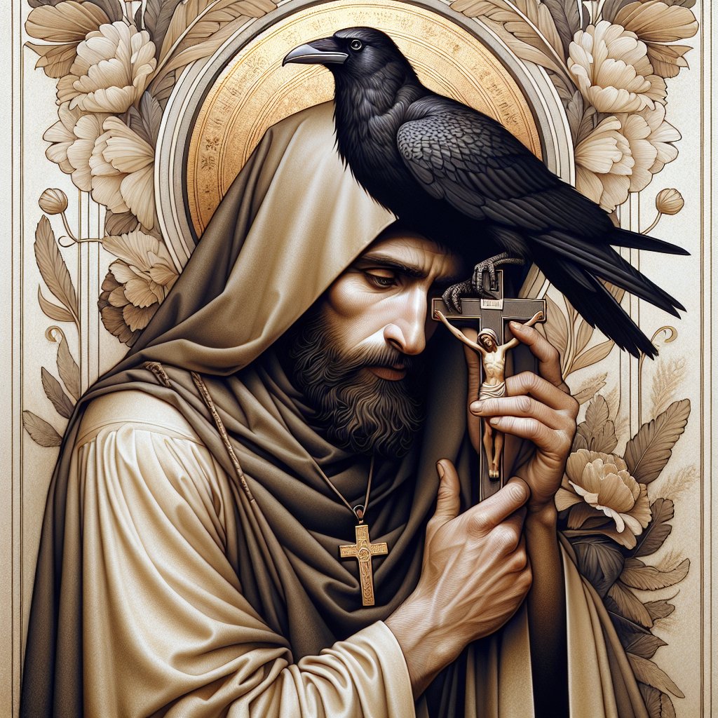 Saint Benedict holdi | Bible Art
