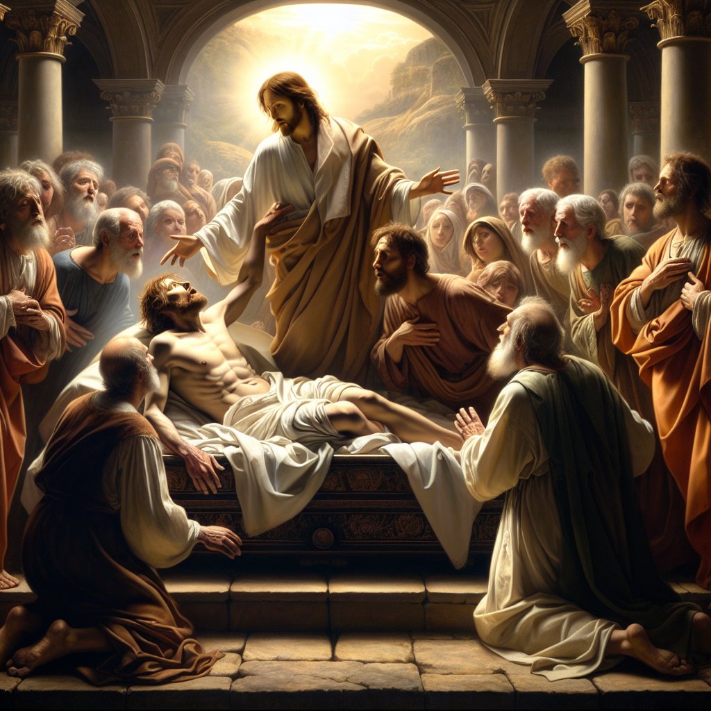 Lazarus raised from | Bible Art