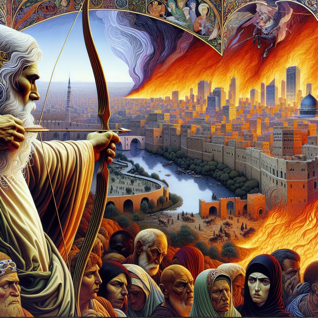 "A menacing figure, | Bible Art