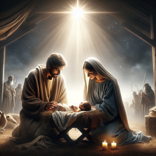 Shepherds At Jesus' Birth Artwork | Bible Art